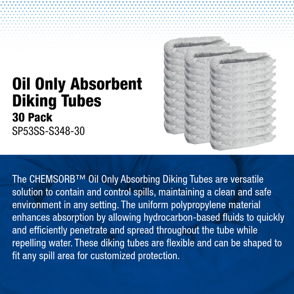 Oil Only Absorbent Diking Tubes – CHEMSORB™